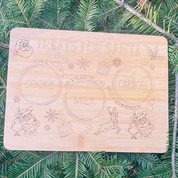 Handmade | Holiday | Christmas Cutting Board Santa Treat Board ...
